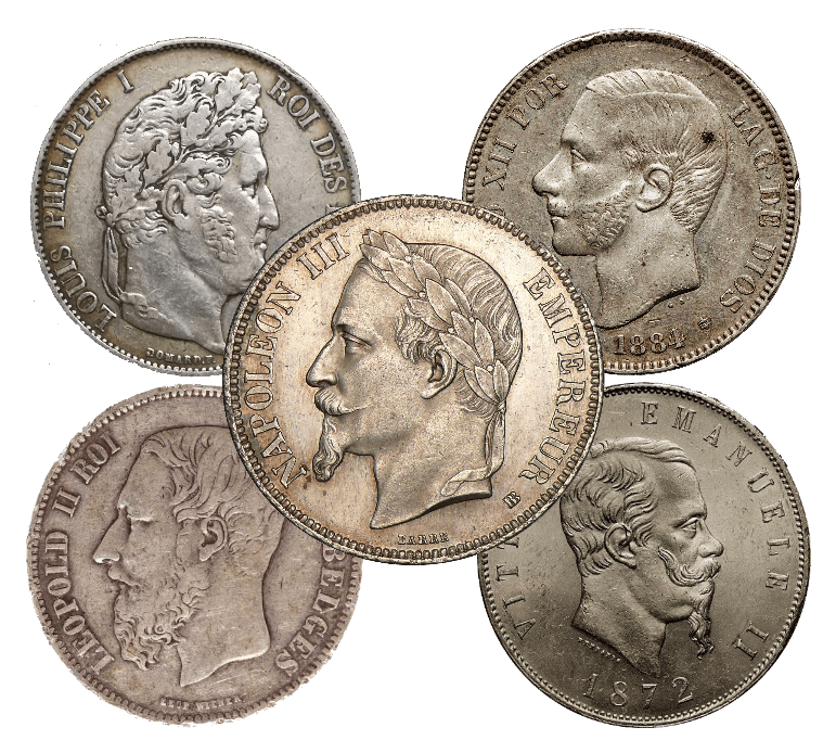 De zilverenmunten van de Latijnse Unie abonnement